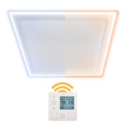 Heidenfeld Infrarot-Deckenheizung HF-HP500 2.0 mit Licht, 390-800Watt, 3-20m&sup2;, Fernbedienung, LED (390 Watt)