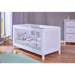 Inter Link Kinderbett Babybett Baila 70 x 140 cm - inkl. H&ouml;henverstellbarer Lattenrost