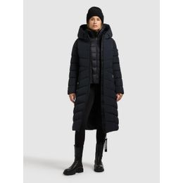 Khujo Damen Steppmantel "FISKA 2IN1 (EINSATZ HERAUSNEHMBAR)"port blau, Gr. L, unifarben, 100% Polyester, M&auml;ntel