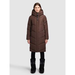 Khujo Damen Steppmantel "JANGE"schwarz braun, Gr. S, unifarben, 100% Polyester, M&auml;ntel