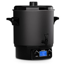 Klarstein Biggie Digital Einkochtopf Getr&auml;nkespender elektrisch 27L 2000W Edelstahl Matt-Schwarz 27 Liter