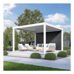 Weide Sichtschutzwand Anthrazit &ndash; Pergola Seitenwand Aus Wpc Lamellen & Windschutzwei&szlig; 4.0 M