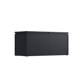 Weide Noble Gartenbox 640 L Aufbewahrungsbox aus Stahl Anthrazit
