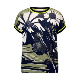 Betty Barclay Strickpullover mit Print in Dark Blue/Khaki | Gr.: 44