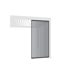 Weide Vertikale Lamellenwand F&uuml;r Pergola Aus Aluminium 3 Ma&szlig;e Grau1.13 Meter