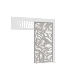 Weide Dekorative Wand F&uuml;r Pergola Aus Aluminium 3 Ma&szlig;e Ivory Sand1.13 Meter