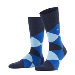 Burlington Damen Socken "Clyde", Gr. 40marine, Baumwollmischung, Argyle-Muster, Socken, Einheitsgr&ouml;&szlig;e 40-46, modernes Argyle-Muster, Burlington-Clip