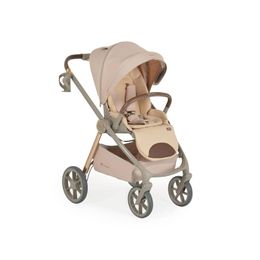 Cangaroo Kombikinderwagen Unique 3 in 1 Babyschale Sto&szlig;d&auml;mpfer PU-R&auml;der Tasche beige