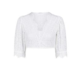 Nina von C. Dirndl-Bluse halbarm in weiss | Gr.: 32