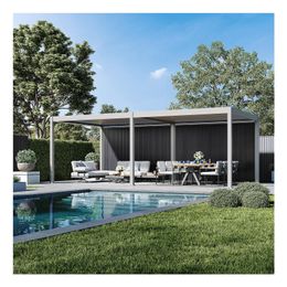 Weide Sichtschutzwand Anthrazit &ndash; Pergola Seitenwand Aus Wpc Lamellen & Windschutzsand 3.6 M