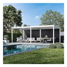 Weide Sichtschutzwand Anthrazit &ndash; Pergola Seitenwand Aus Wpc Lamellen & Windschutzwei&szlig; 3.6 M