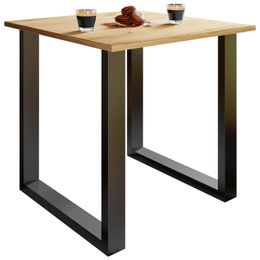Vcm Premium Holz Esstisch H. 76 x B. 80 x T. 50 cm K&uuml;chentisch Speisetisch Tisch Xona U