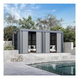 Weide Sichtschutz Textil F&uuml;r Pergola Schiebepaneel Anthrazit3.6 Meter Anthrazit