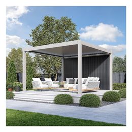 Weide Sichtschutzwand Anthrazit &ndash; Pergola Seitenwand Aus Wpc Lamellen & Windschutzsand 4.0 M