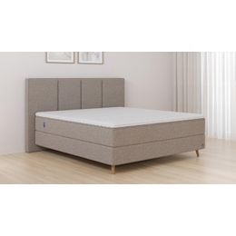 BRUNO Boxspringbett Premium 180x200cm in Glory Taupe | Matratzen-H&auml;rtegrad: Links H3 / Rechts H3 | mehrfach ausgezeichnet in Design & Qualit&auml;t