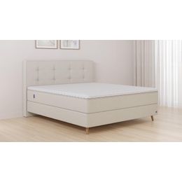 BRUNO Boxspringbett Premium 200x200cm in Glory Soft Beige | Matratzen-H&auml;rtegrad: Links H3 / Rechts H3 | mehrfach ausgezeichnet in Design & Qualit&auml;t