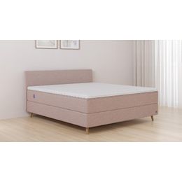 BRUNO Boxspringbett Premium 200x200cm in Glory Blush | Matratzen-H&auml;rtegrad: Links H3 / Rechts H3 | mehrfach ausgezeichnet in Design & Qualit&auml;t