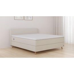BRUNO Boxspringbett Premium 160x200cm in Glory Soft Beige | Matratzen-H&auml;rtegrad: Links H3 / Rechts H3 | mehrfach ausgezeichnet in Design & Qualit&auml;t