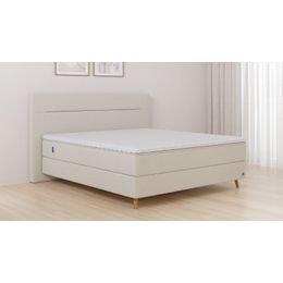 BRUNO Boxspringbett Premium 200x200cm in Glory Soft Beige | Matratzen-H&auml;rtegrad: Links H3 / Rechts H3 | mehrfach ausgezeichnet in Design & Qualit&auml;t