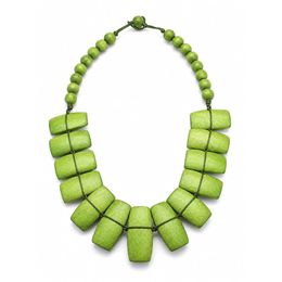 Collezione Alessandro Kurze Kette " Emma " in gr&uuml;n | Gr.: onesize