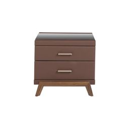 Angel Cerd&aacute; Nachttisch 7162 in Walnuss / Braun / Schwarz &ndash; (B)60 x (H)46 x (T)56 cm | Gr.: onesize