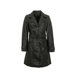 Mauritius Leder-Trenchcoat G&uuml;rtel Lammnappa in Schwarz | Gr.: XXL