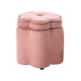 Beliani Kinderhocker FLOWER in Rosa/Schwarz - (W) 40 x (H) 38 x (L) 40 cm | Gr.: onesize