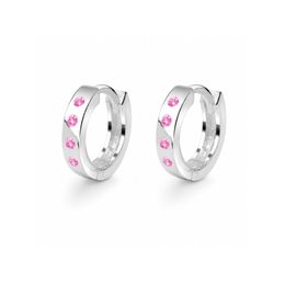 schmuck23 Creolen 925 Silber Zirkonia 0,3 cm x 1,2 cm | Gr.: onesize