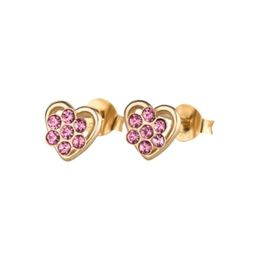 schmuck23 Ohrringe 925 Silber Herz in Gold | Gr.: onesize