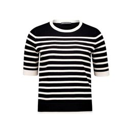 Betty Barclay Feinstrickpullover kurzarm in Patch Black/Beige | Gr.: 36