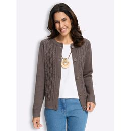 WITT WEIDEN Strickjacke in dunkeltaupe | Gr.: 36