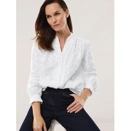 Walbusch Bluse mit Bl&uuml;tenstickerei
