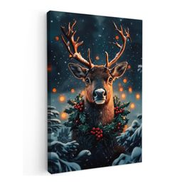 OnlyWow Leinwand Bilder Dunkelbraun | Gr.: 20 x 30 cm
