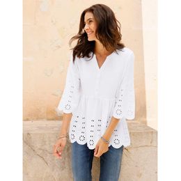 WITT WEIDEN Spitzen-Bluse in wei&szlig; | Gr.: 40