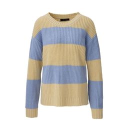Aniston CASUAL Strickpullover in vanillegelb-hellblau | Gr.: 34