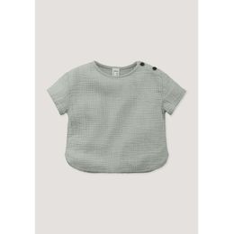 hessnatur Musselin Shirt in nebelgrau | Gr.: 62/68