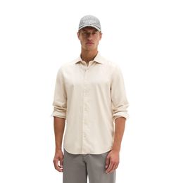 Marc O'Polo MARC O'POLO Herren Langarmhemd "aus Bio-Baumwolle und Lyocell"grau silk, Gr. M, unifarben, Obermaterial: 77% Baumwolle, 23% Lyocell, Hemden