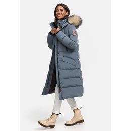 Marikoo Damen Parka "Schneesternchen"stormy blau, Gr. L, Obermaterial: 100% Polyester. Innenseite: 100% Polyester. Fellimitat: 100% Polyester,