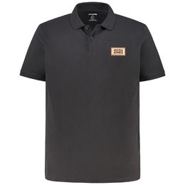 Jack & Jones Herren Gro&szlig;e Gr&ouml;&szlig;en | Jack&Jones Poloshirt mit Label-Print Farbe schwarz Gr&ouml;&szlig;e: 6XL