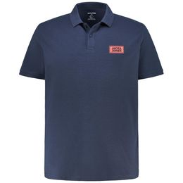 Jack & Jones Herren Gro&szlig;e Gr&ouml;&szlig;en | Jack&Jones Poloshirt mit Label-Print Farbe blau Gr&ouml;&szlig;e: 5XL