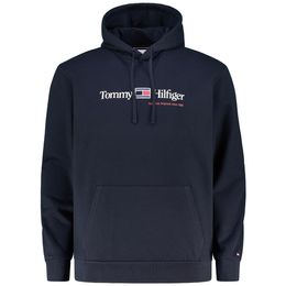 Herren Gro&szlig;e Gr&ouml;&szlig;en | Tommy Hilfiger Hoodie mit Label-Print Farbe marine Gr&ouml;&szlig;e: 4XL