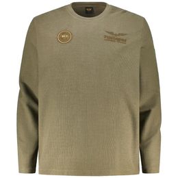PME-Legend Herren Gro&szlig;e Gr&ouml;&szlig;en | PME LEGEND T-Shirt mit Label-Patch Farbe khaki Gr&ouml;&szlig;e: 5XL