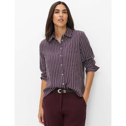 Brax Damen Klassische Bluse "Style VICA", lila, Gr. 42, Web, 85% Viskose, 15% Polyamid, Blusen