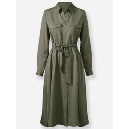 Heine Witt Damen Webkleid mit ausgestelltem Rockteil, khaki, Gr&ouml;&szlig;e 44