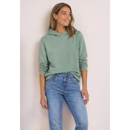 Street One Damen Sweatshirteucalyptus gr&uuml;n, Gr. 34, unifarben, Sweatware, 60% Baumwolle, 40% Polyester, Sweatshirts, mit Kapuze