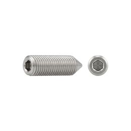 ISO 4027 Gewindestifte mit Spitze & Innensechskant, 45 H, M 8 x 10 S ; Industrial Quality Supplies (040272000080010)