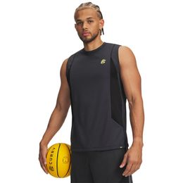 Under Armour Herren Trainingstop "CURRY TRAINING TANK"anthrazit, ultimate schwarz, lumin gelb, Gr. M, Obermaterial: 87% Polyester, 13% Elasthan,