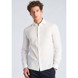 LINDBERGH Herren Businesshemd "Business-Casual-Hemd (Langarm) Relaxed Fit"wei&szlig;, Gr. XXL, Obermaterial: 100% Baumwolle, Hemden