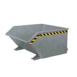 Eichinger-Industrie Kippbeh&auml;lter, niedrige Bauh&ouml;he, 1500 l, bis 2000 kg, Einfahrttaschen, Kettensicherung, Stahl, feuerverzinkt