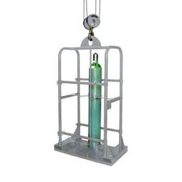 Eichinger-Industrie Gasflaschenkorb, f&uuml;r 6 Gasflaschen mit &Oslash; 250 mm, bis 525 kg, Standsicherung, B 1200 x T 600 x H 2000 mm, feuerverzinkt